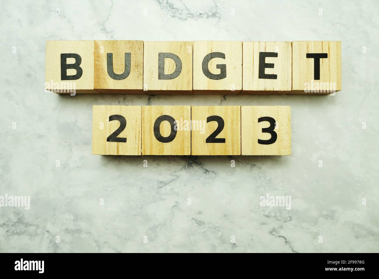 Budget 2023 alphabet letters on marble background Stock Photo - Alamy