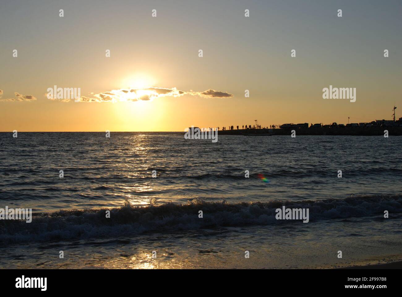 A beautiful sunset seaside scene Stock Photo - Alamy