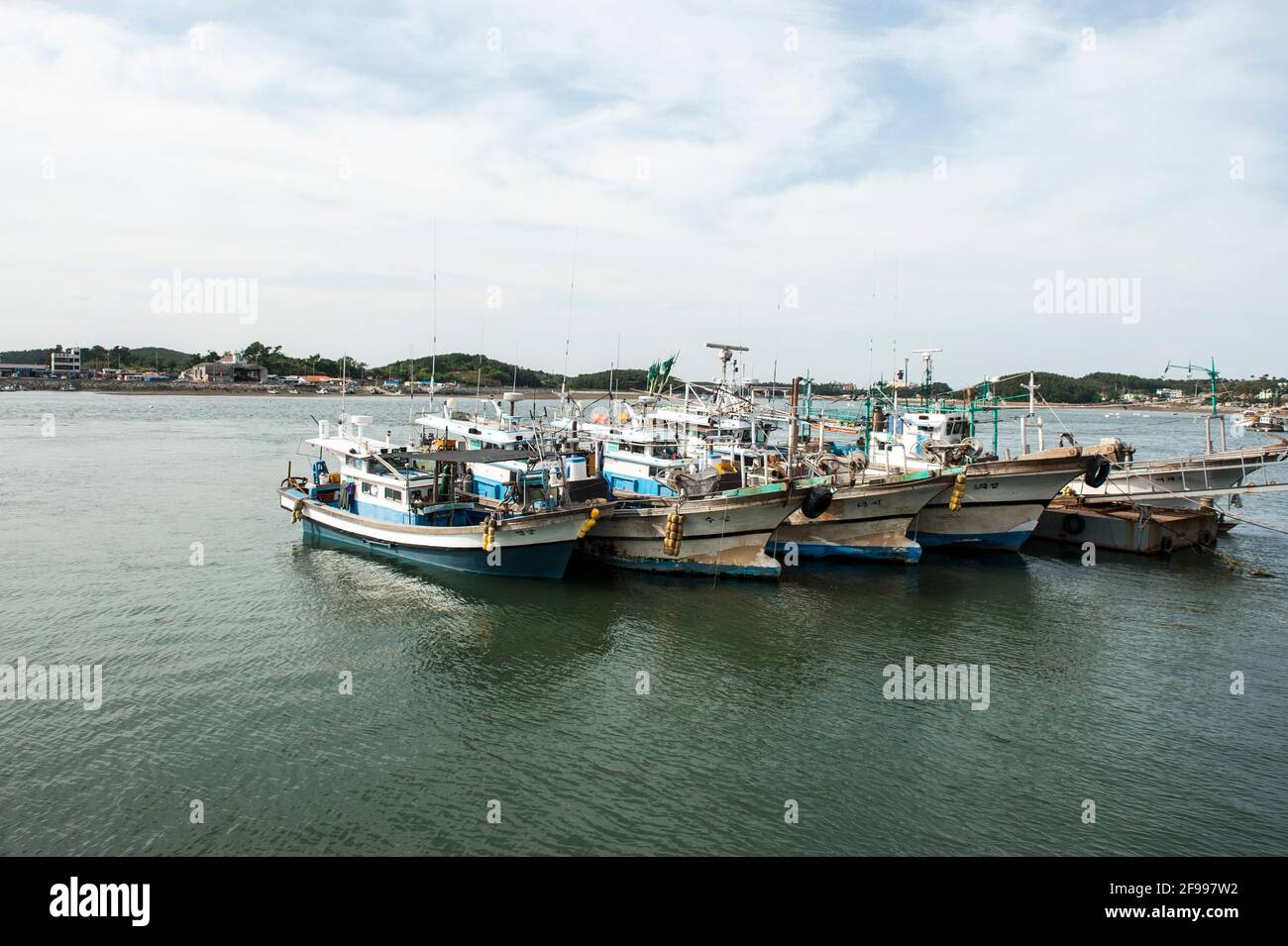 The port where the ship stays Stock Photo - Alamy