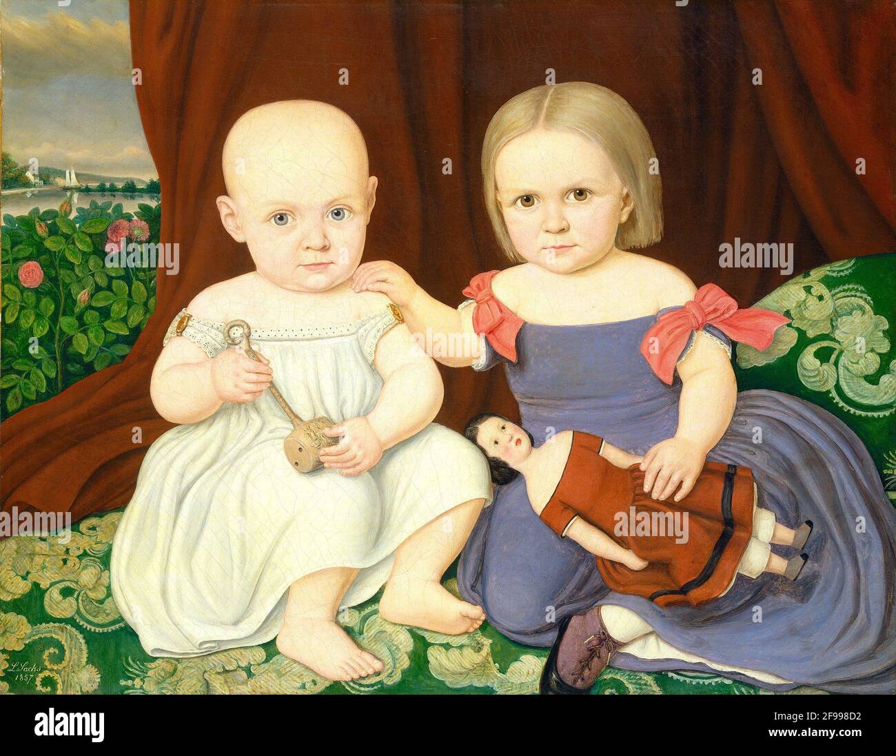 The Herbert Children, 1857 Stock Photo - Alamy