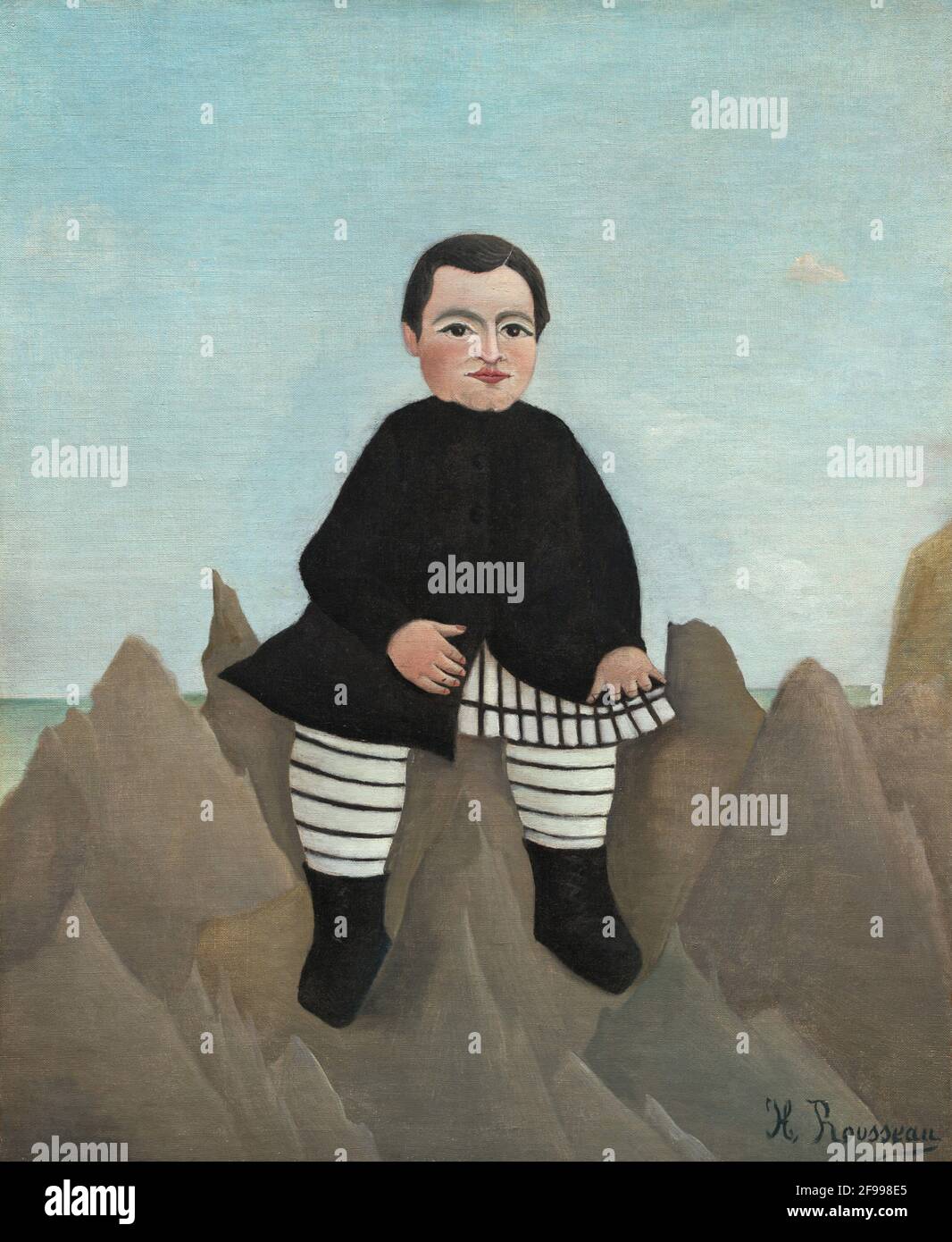 Child painting rocks hi-res stock photography and images - Alamy