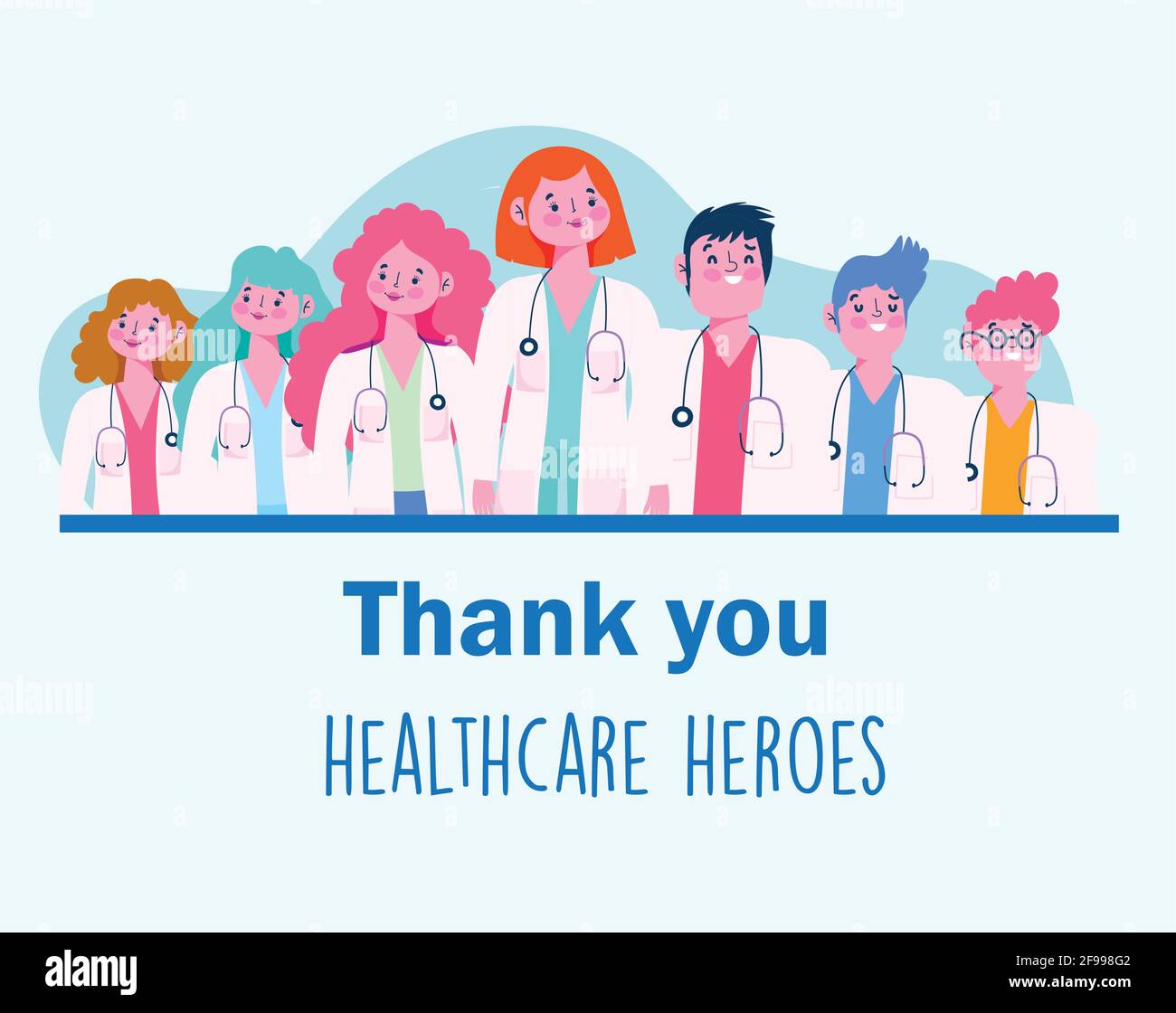 thanks you healthcare heroes cartoon Stock Vector Image & Art - Alamy
