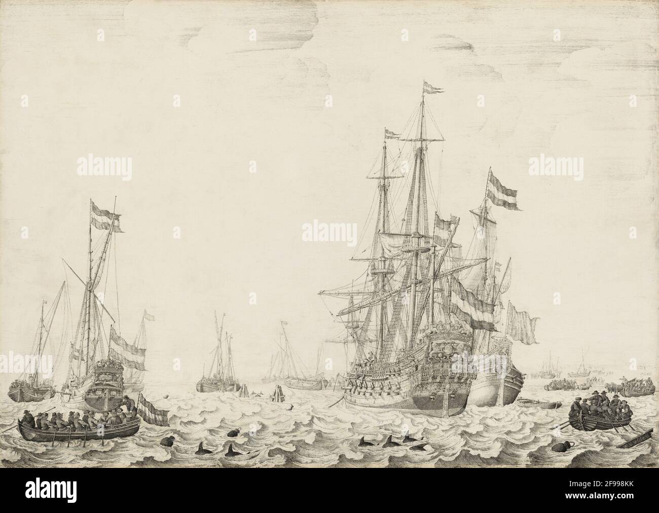 Dutch Ships near the Coast, early 1650s Stock Photo - Alamy