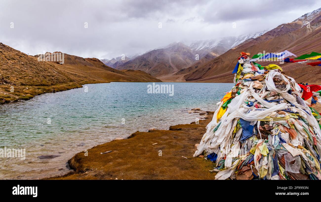 Chandratal or Lake of the moon is a high altitude lake located at 4300m ...