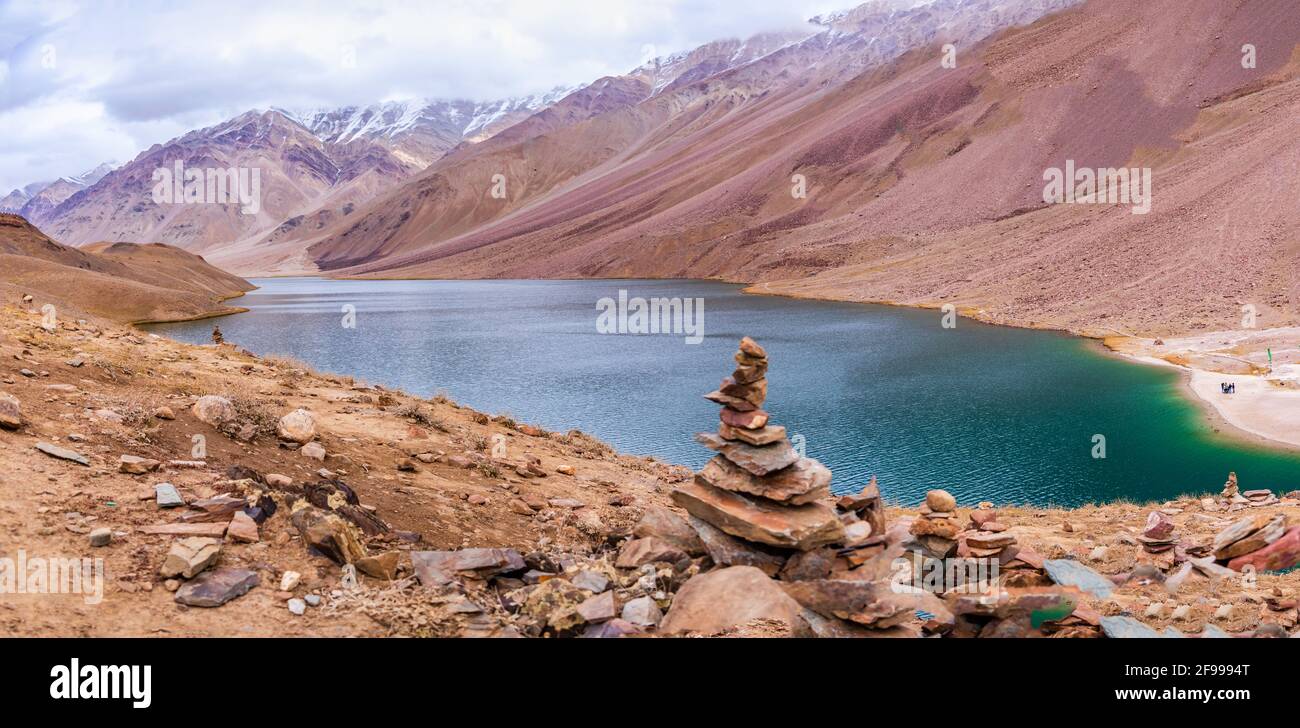 Chandratal or Lake of the moon is a high altitude lake located at 4300m ...