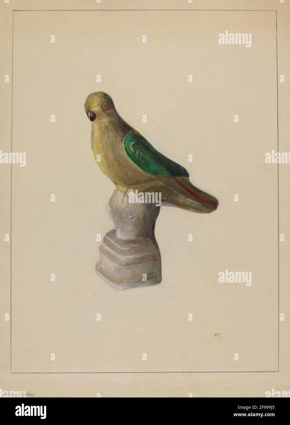 Chalkware Parrot, c. 1937 Stock Photo - Alamy