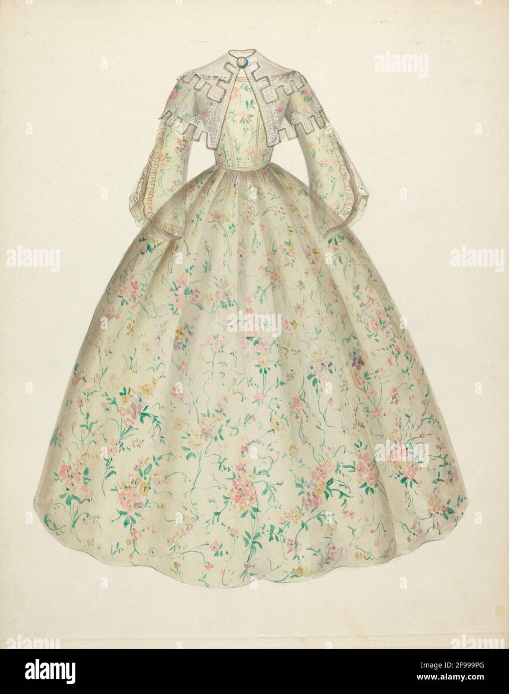 Dress with Cape Collar, 1935/1942 Stock Photo - Alamy