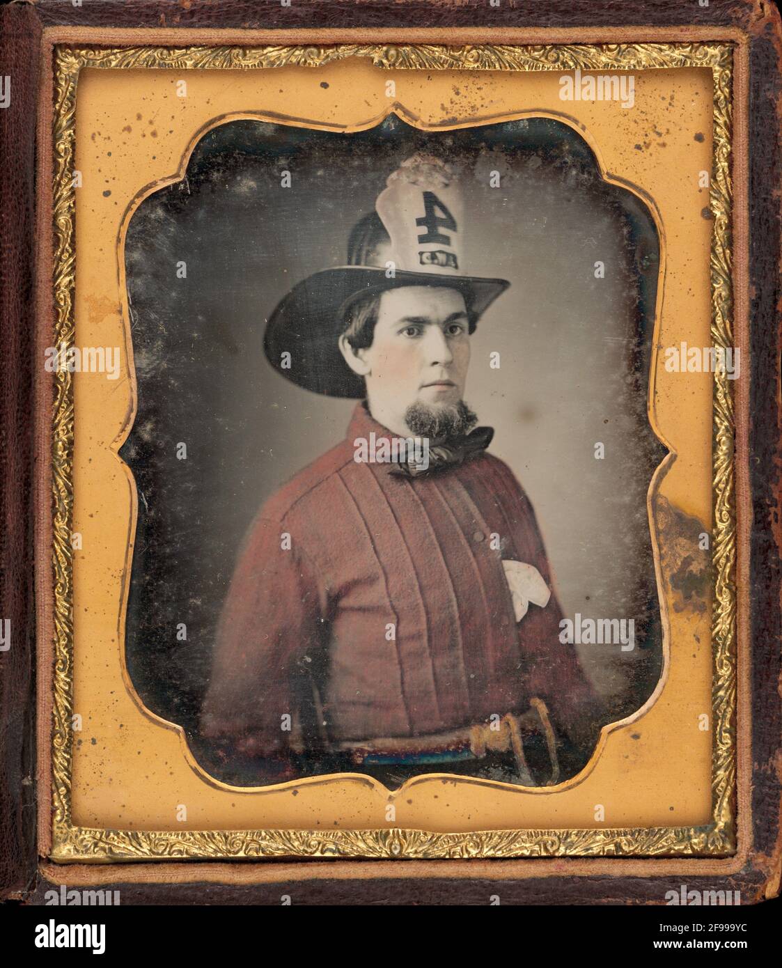 Portrait of a Fireman, c. 1850 Stock Photo - Alamy