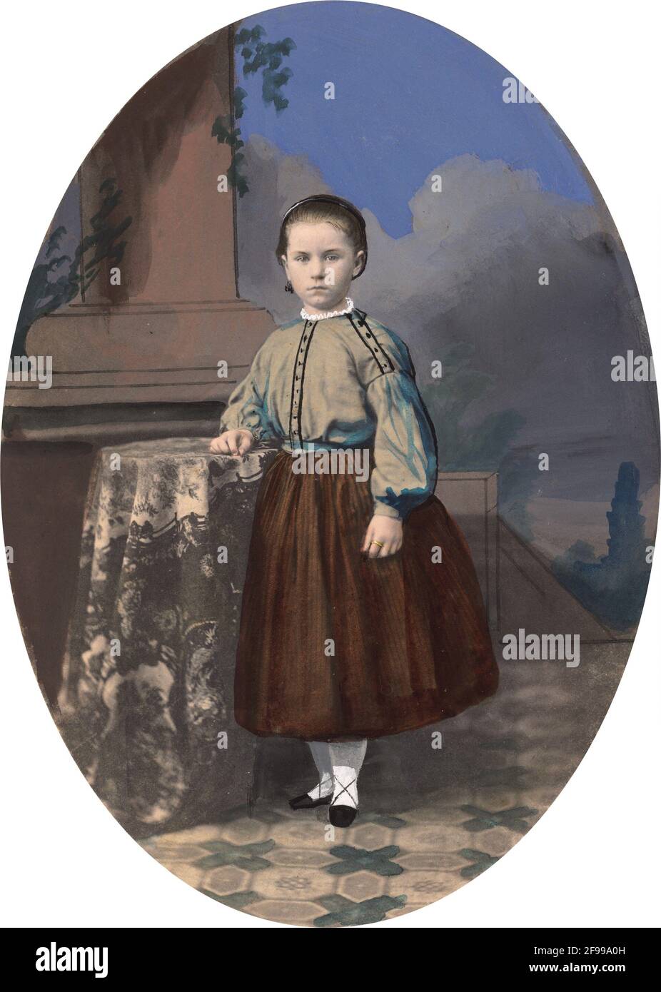 Portrait of a Girl, 1860s Stock Photo - Alamy