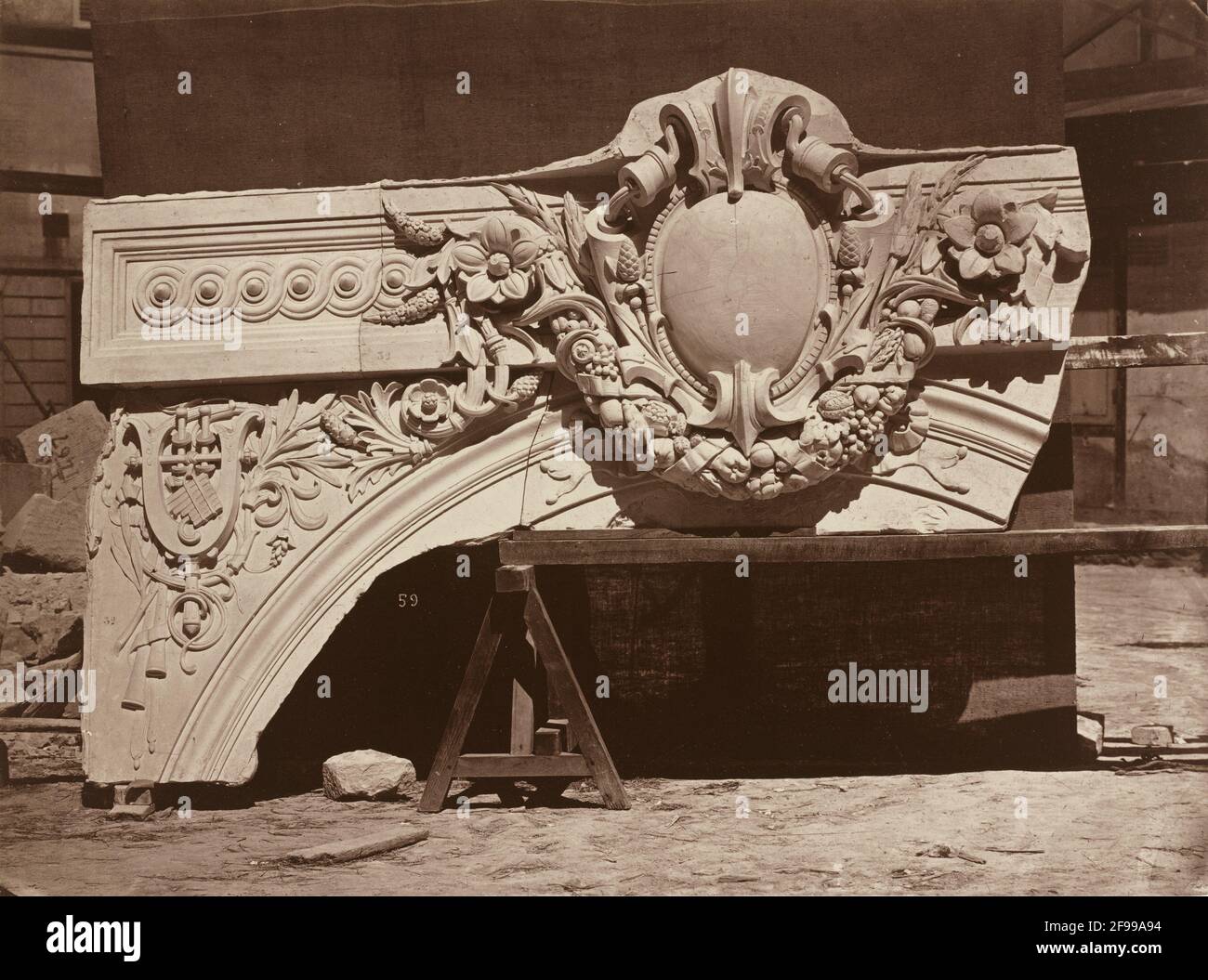 Ornamental Sculpture from the Paris Opera House (Arch Detail), 1865 ...