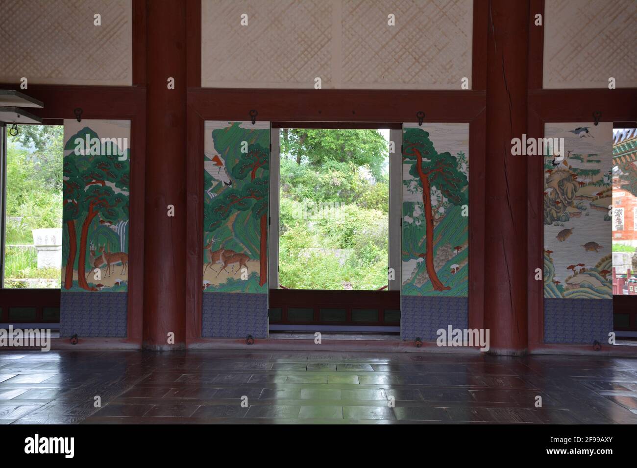 Interior of a room at the Gyeonbokgung Palace in Seoul, South Korea ...