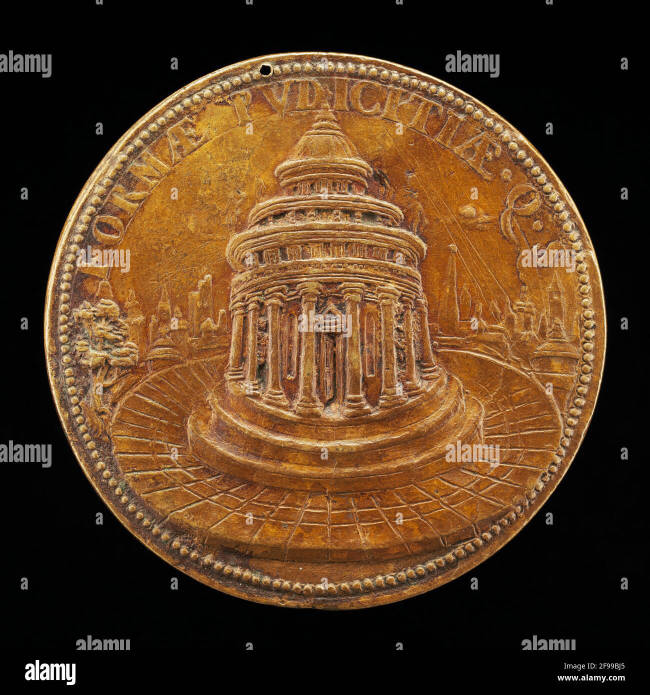 Circular Temple with a City in the Background [reverse], 1552 or after ...