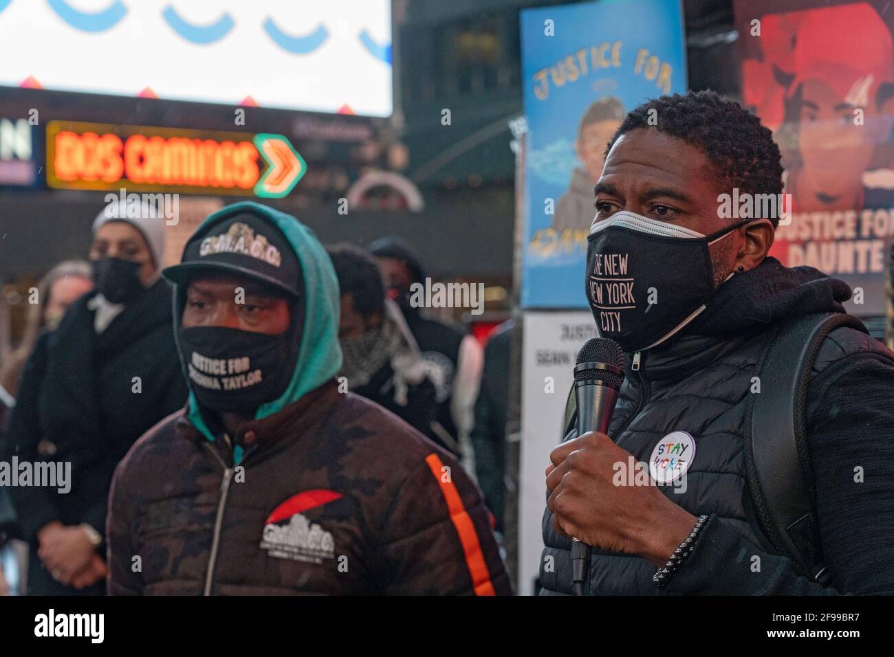 NEW YORK, NY – APRIL 16: New York City Public Advocate Jumaane Williams speaks during a rally ...