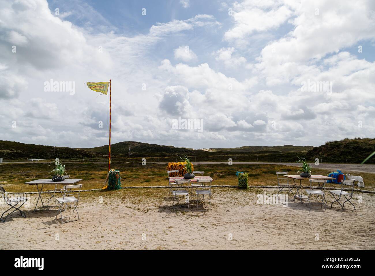Bam-bus - outside area of the restaurant in the dunes in front of the ...