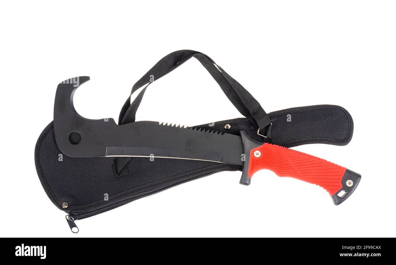 Machete with case isolated on white background. Studio Photo Stock ...
