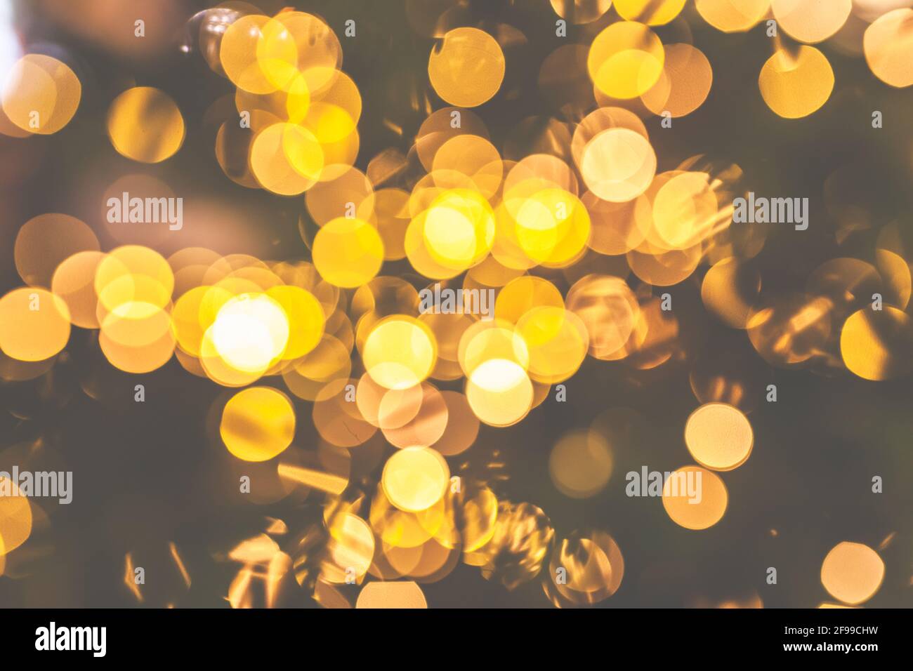 Warm lighting for party or Christmas with lens flares and blur ...