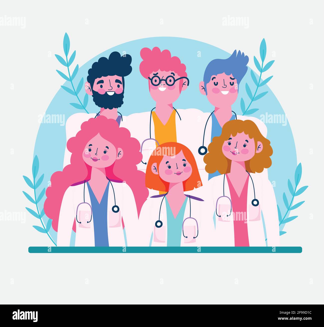 portrait doctors medical profession cartoon Stock Vector Image & Art ...
