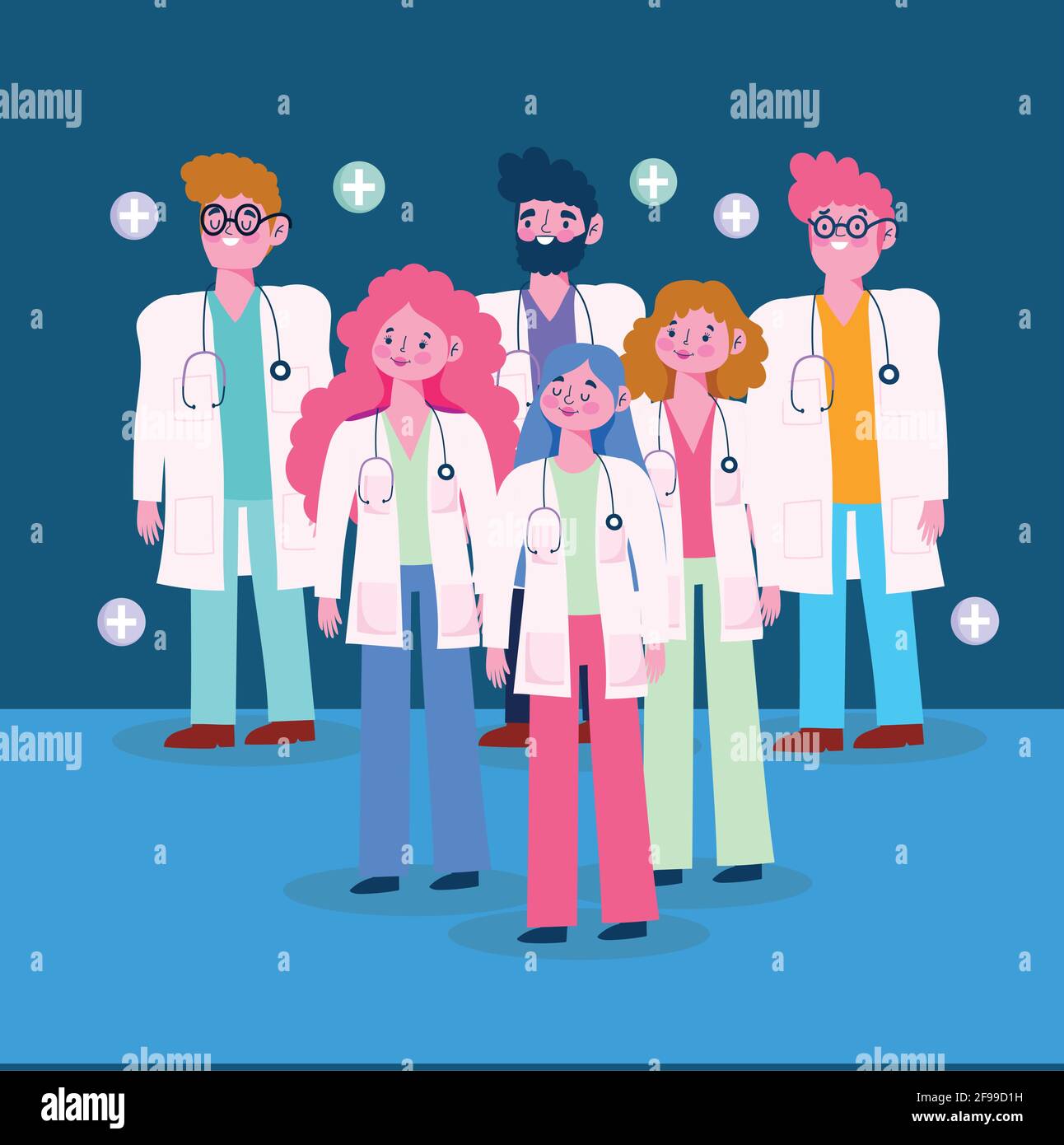 physicians professional medical staff cartoon Stock Vector Image & Art ...