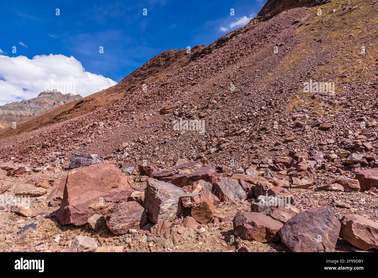 Frost weathering of metamorphic rocks visible in temperate area of ...