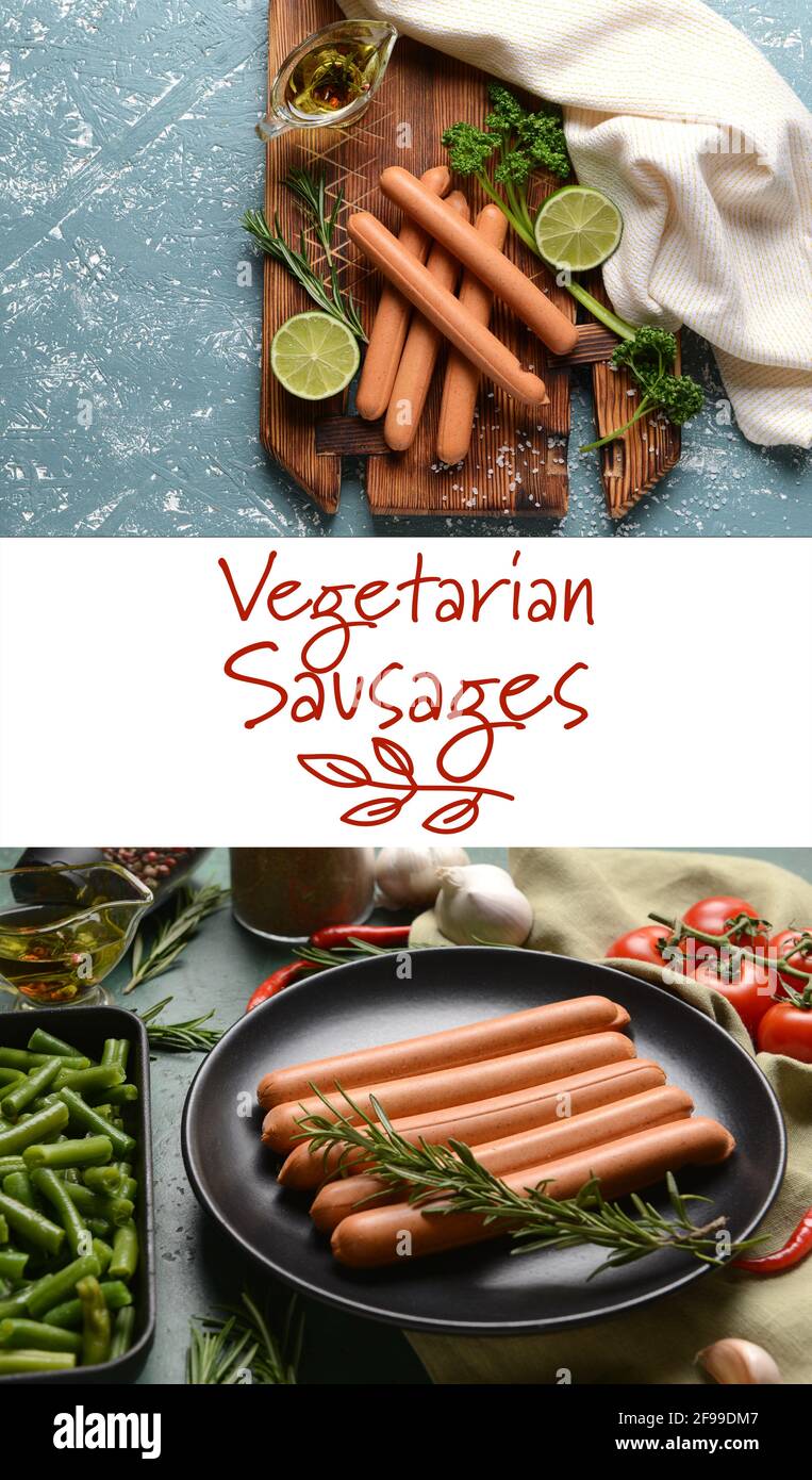 Sausage vegetarian meat soy plant hi-res stock photography and images ...