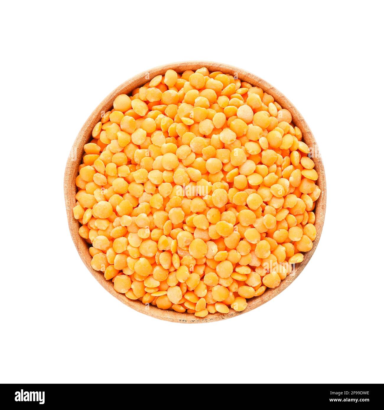 Bowl with red lentils on white background Stock Photo - Alamy