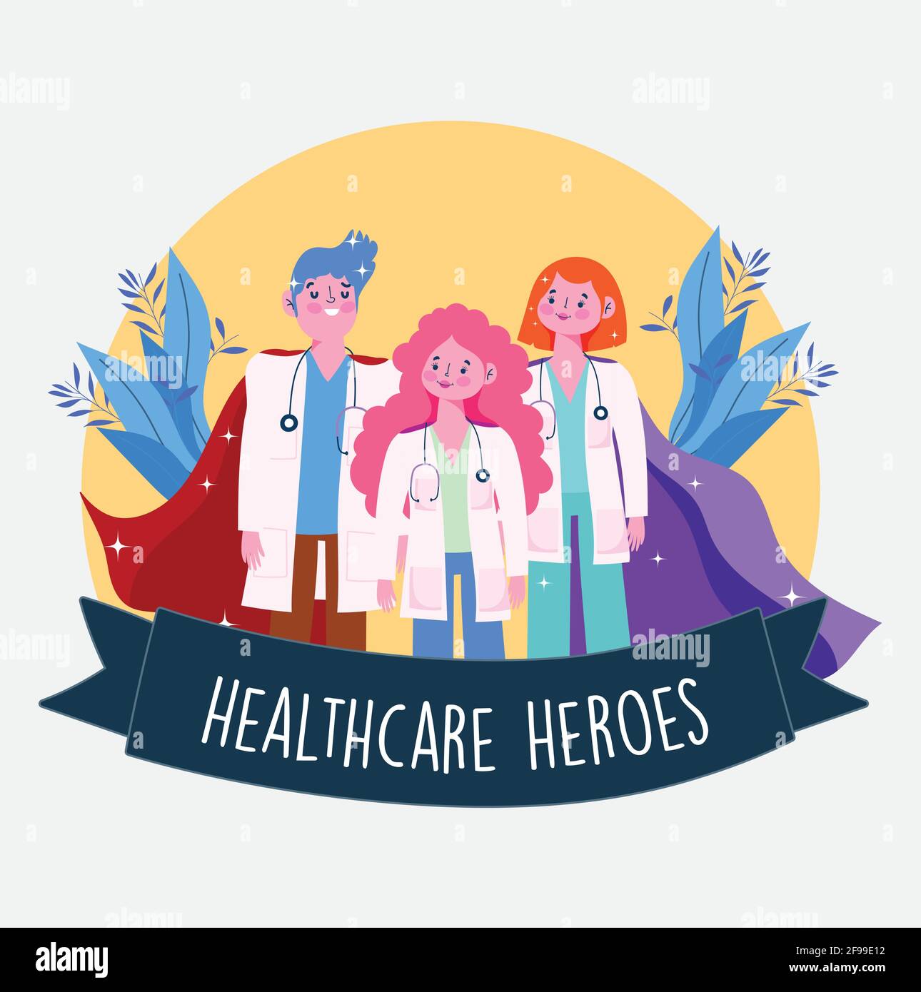 medical staff healthcare heroes banner Stock Vector Image & Art - Alamy
