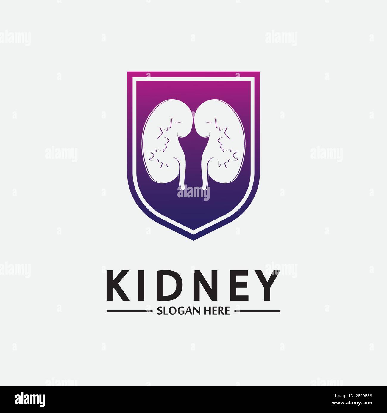 Kidney Shield Logo Template Design Vector, Emblem, Design Concept ...