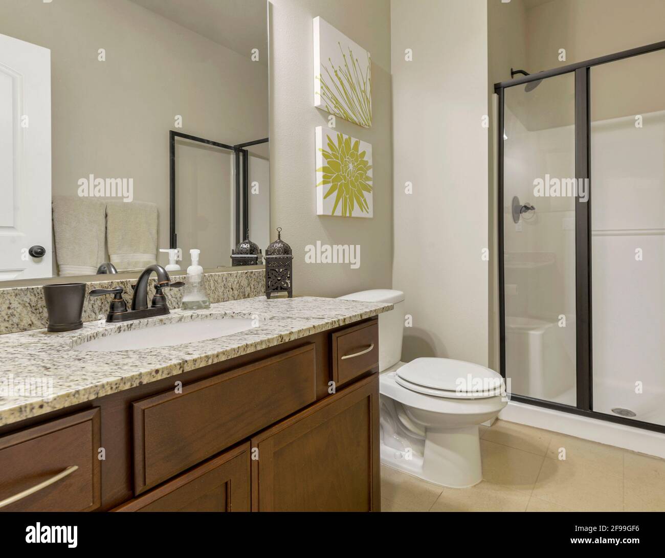 Modern residential bathroom interior Stock Photo - Alamy