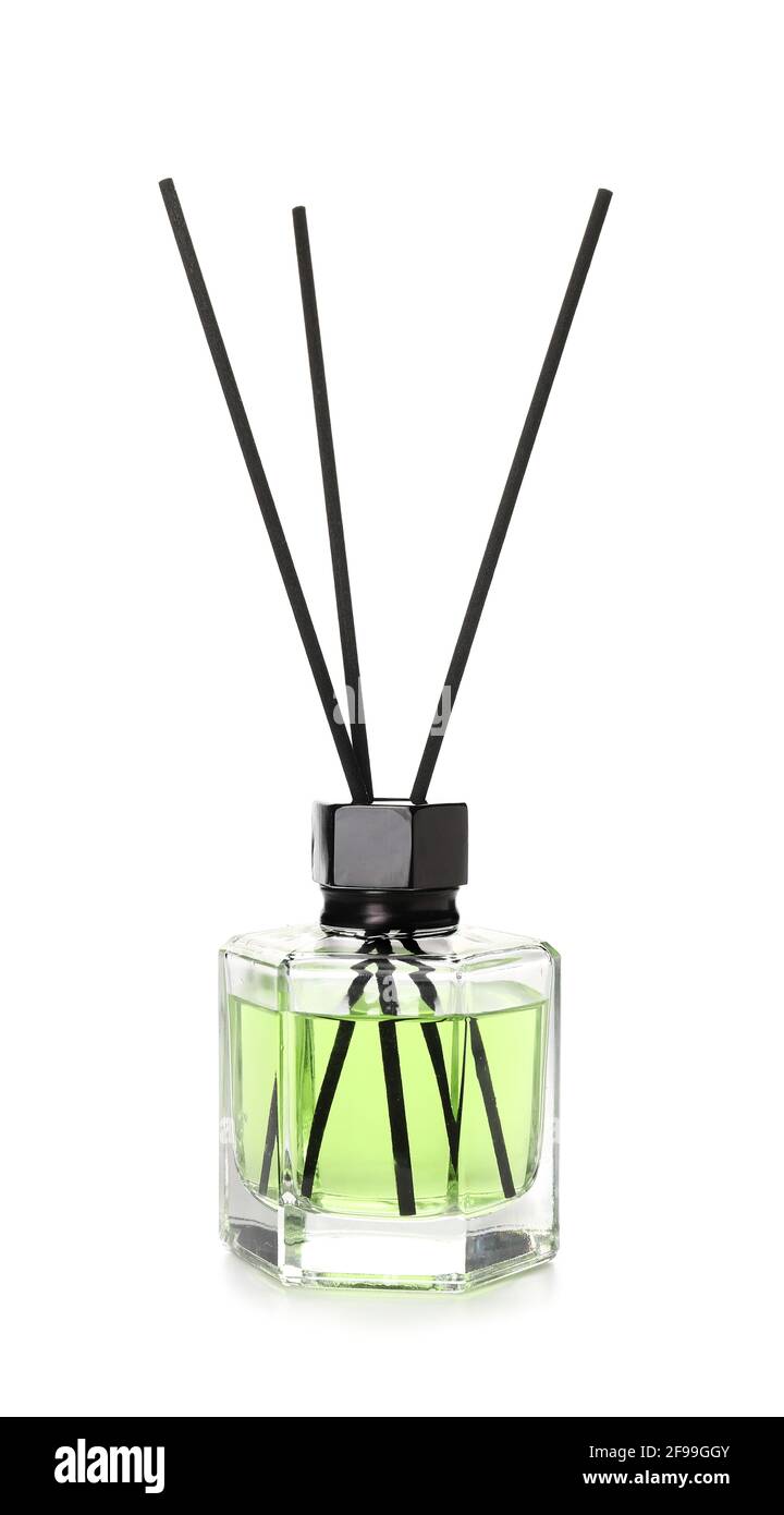 Reed diffuser on white background Stock Photo - Alamy
