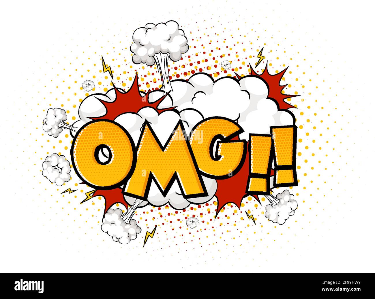 Comic speech bubble with omg text illustration Stock Vector Image & Art ...