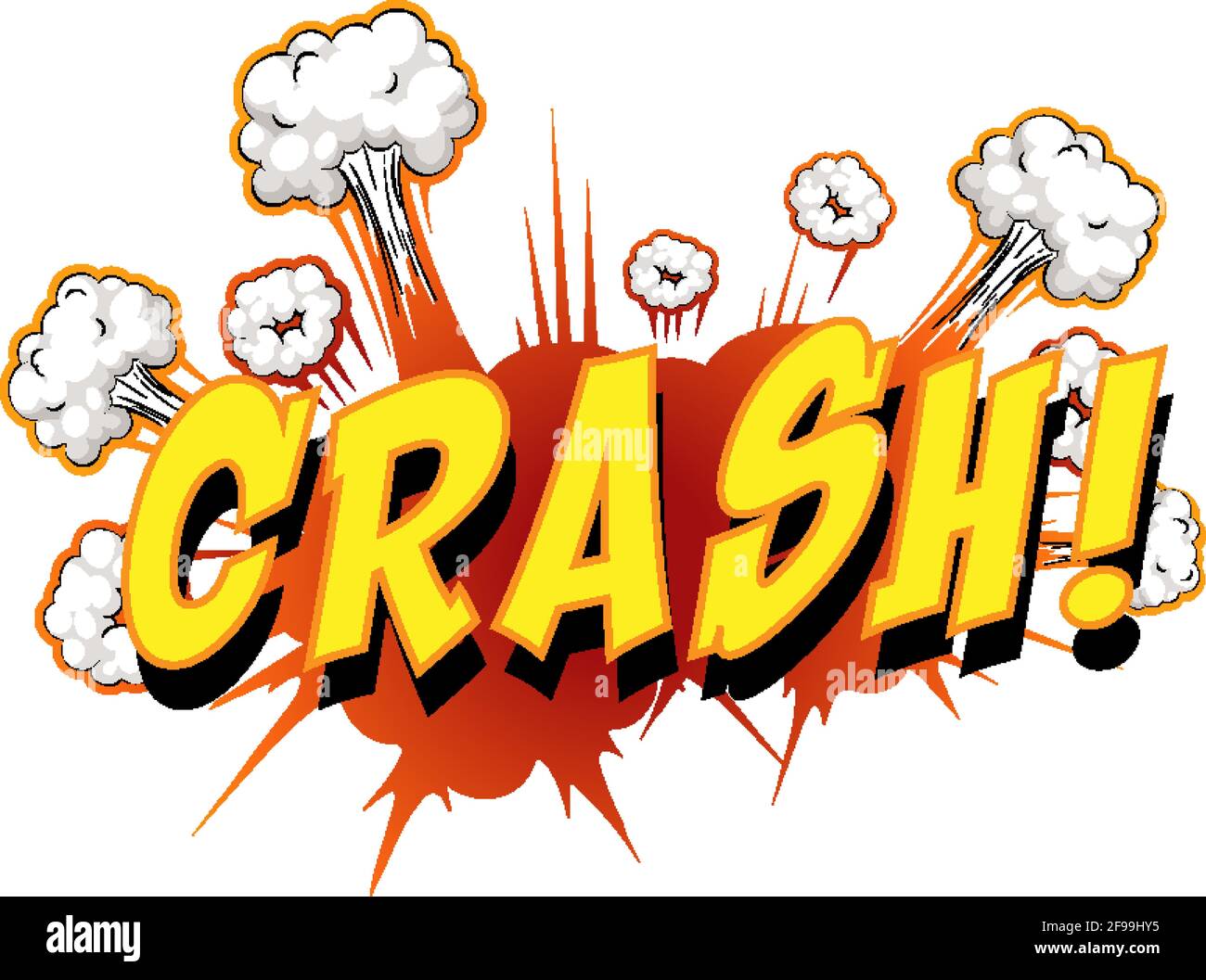 Comic speech bubble with crash text illustration Stock Vector Image ...