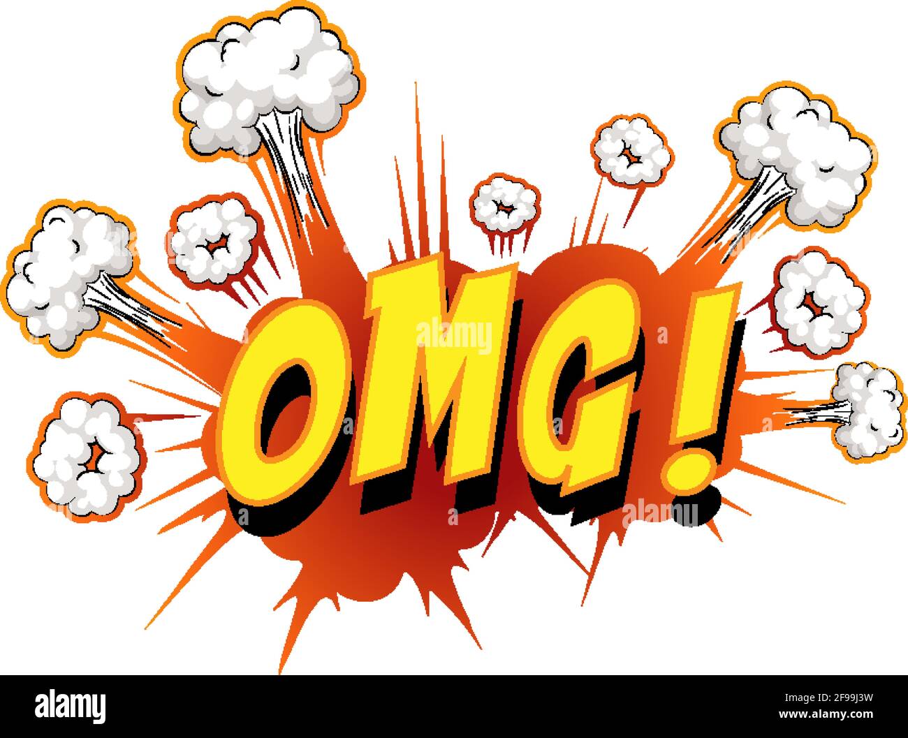 Comic speech bubble with omg text illustration Stock Vector Image & Art ...