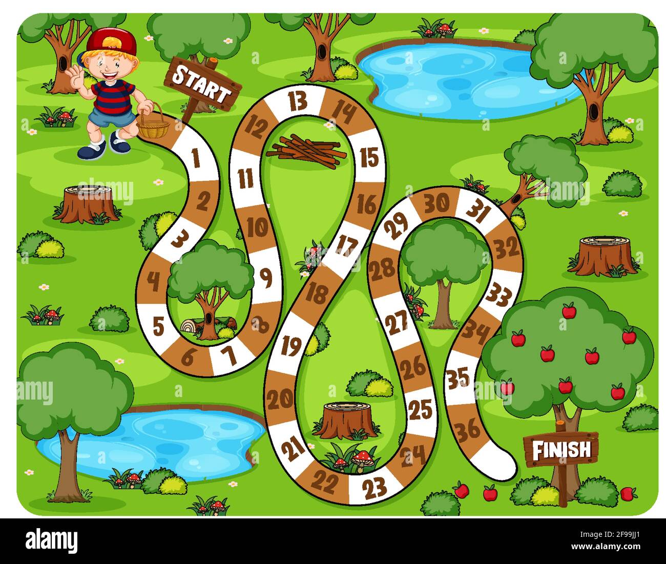 Cute cartoon maze game template illustration Stock Vector Image & Art ...