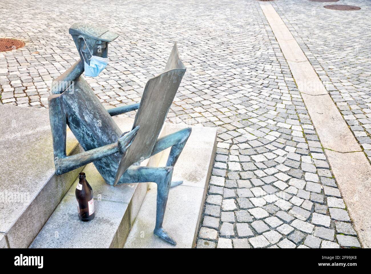 Provincial Library, library, St. Georg Church, sculpture, statue, house ...