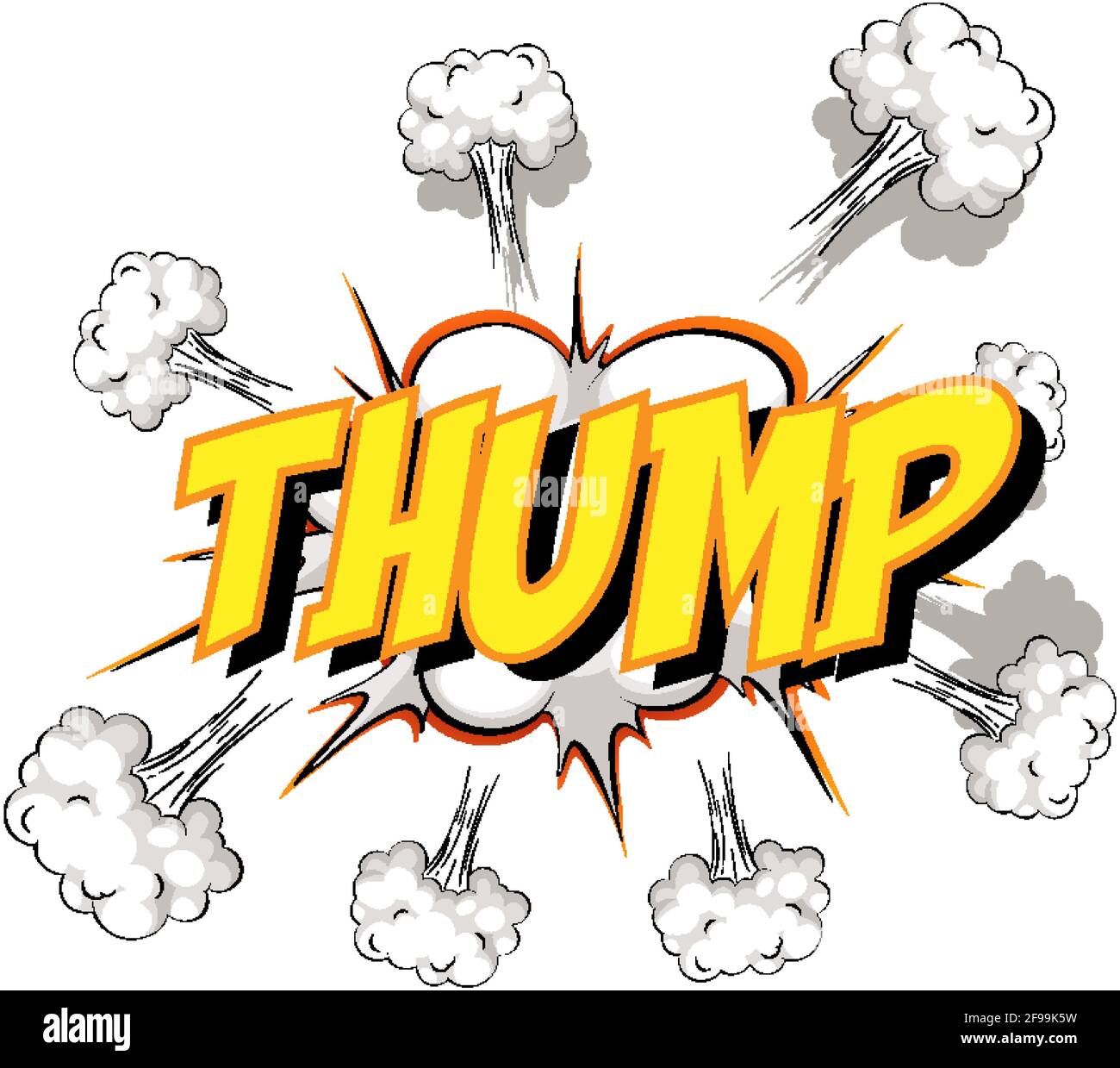 Comic speech bubble with thump text illustration Stock Vector Image ...