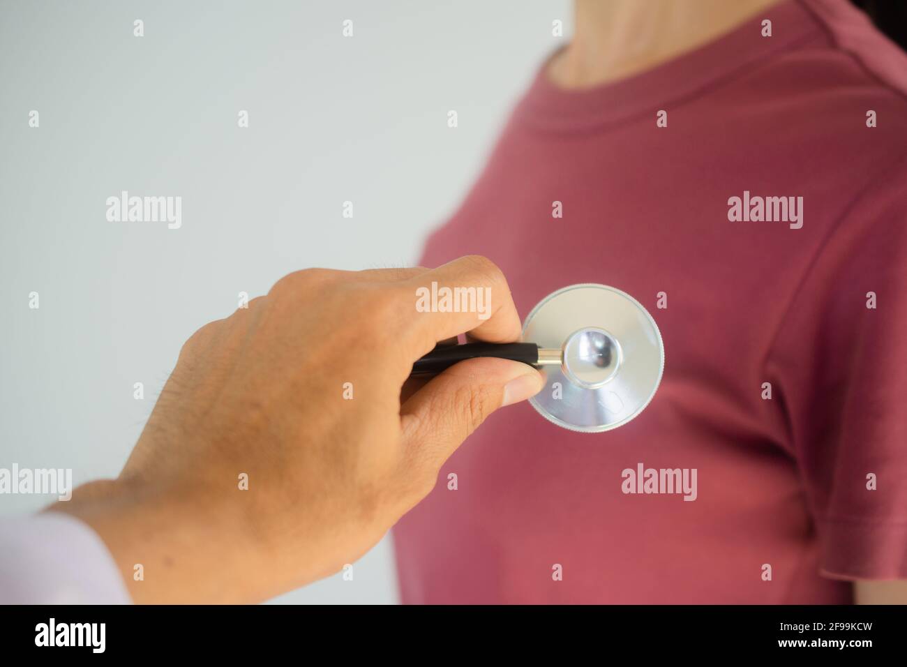 Doctor use stethoscope checking heart rate women , world heart day ...