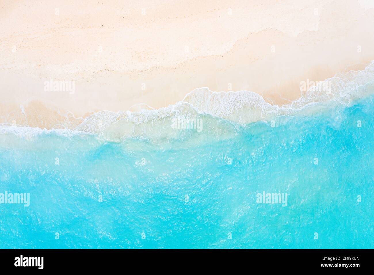 Ocean beach coast, beautiful landscape top aerial view, travel and ...