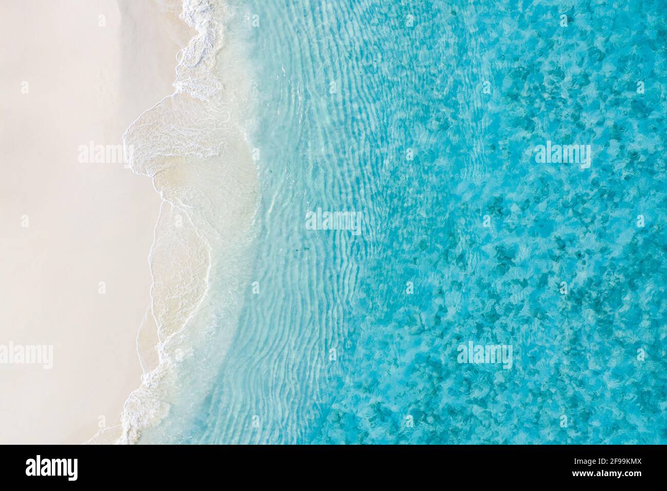 Ocean beach coast, beautiful landscape top aerial view, travel and ...