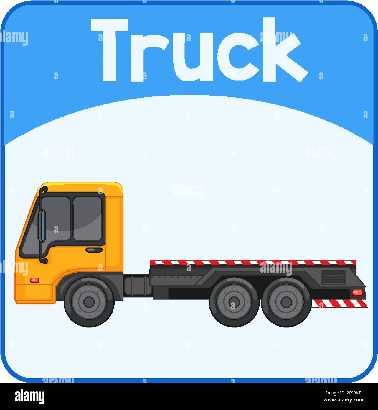 Educational English word card of car illustration Stock Vector Image ...