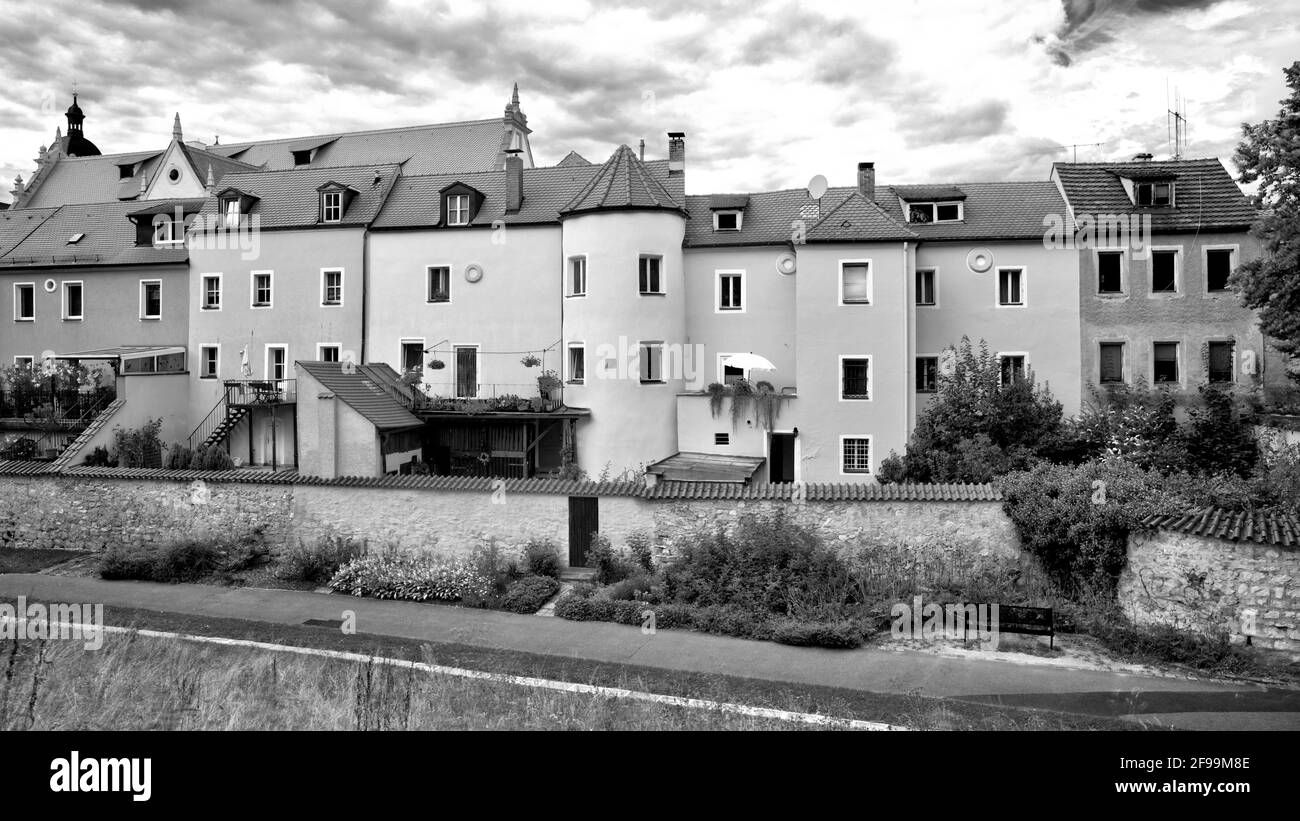 City wall fortifications facade Black and White Stock Photos & Images ...