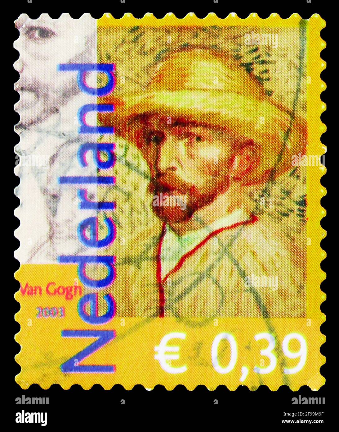 MOSCOW, RUSSIA - NOVEMBER 4, 2019: Postage stamp printed in Netherlands ...