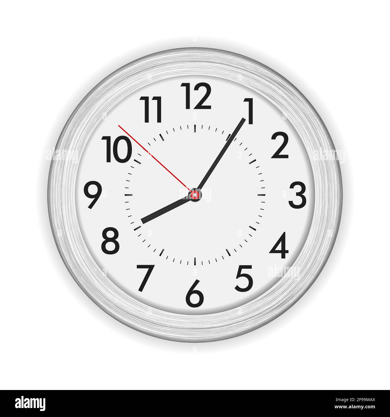Wall clock on a white background. Vector illustration Stock Photo - Alamy