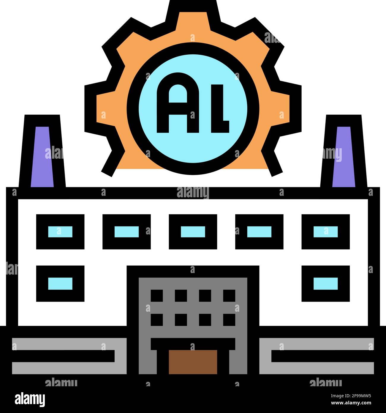 plant aluminium production color icon vector illustration Stock Vector ...