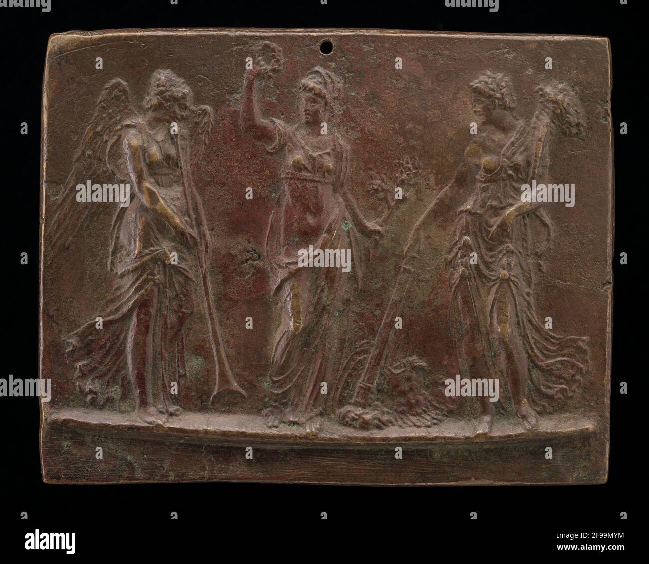 Victory between Fame and Peace, third quarter 16th century Stock Photo ...