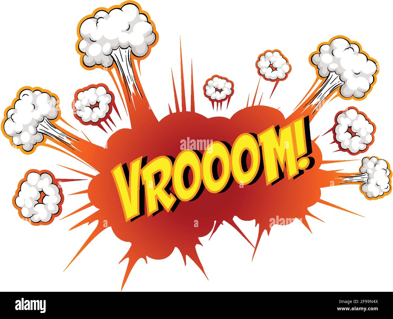Comic speech bubble with vroom text illustration Stock Vector Image & Art - Alamy