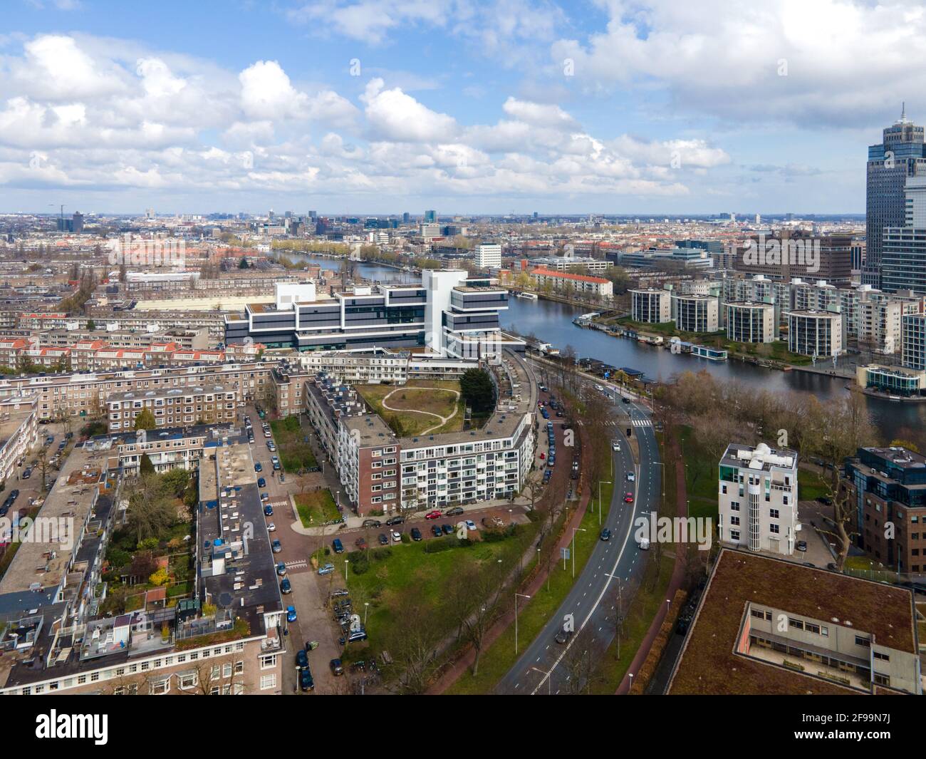 Aerial view amsterdam city hi-res stock photography and images - Alamy