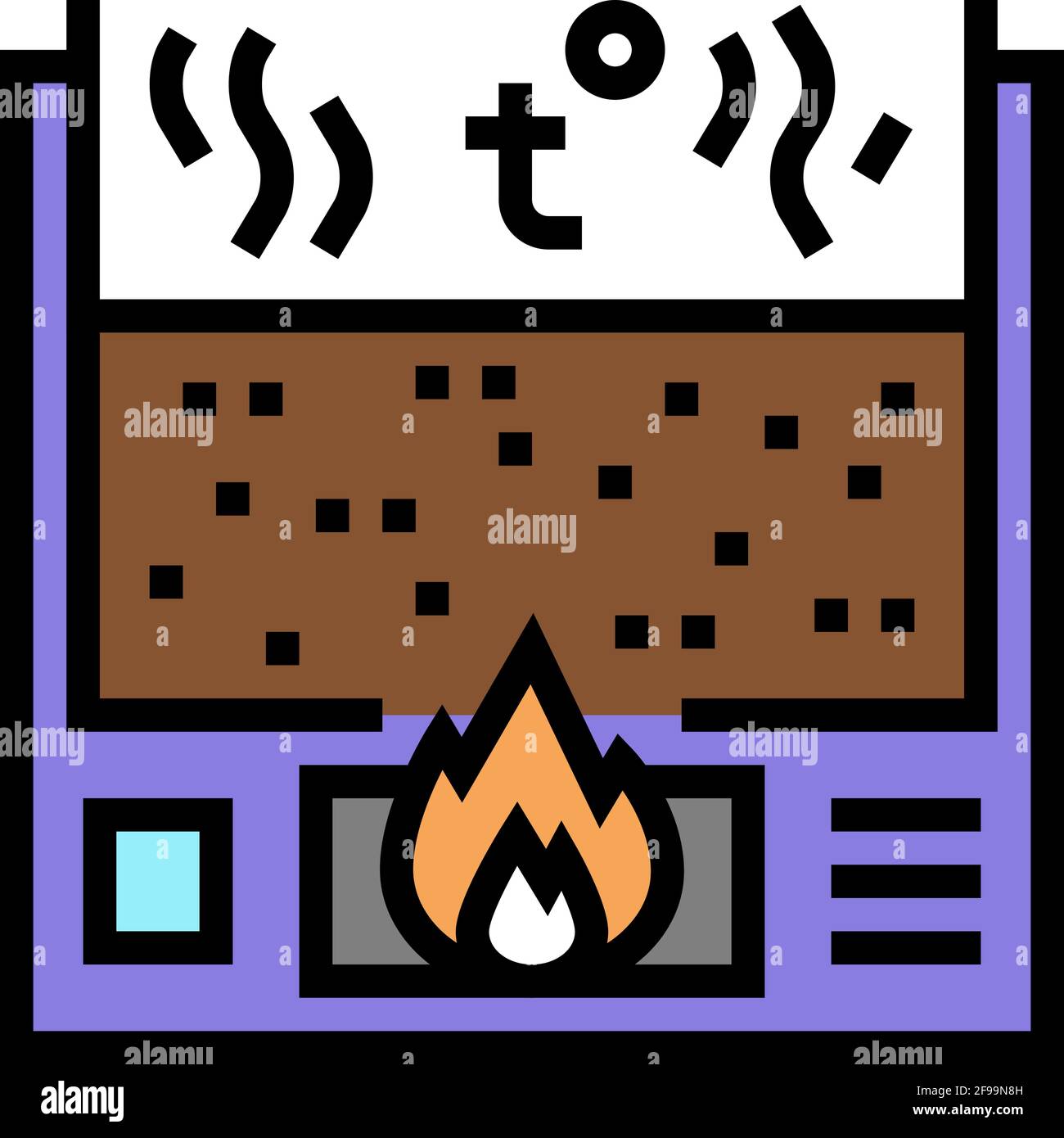 decomposition aluminium production color icon vector illustration Stock ...