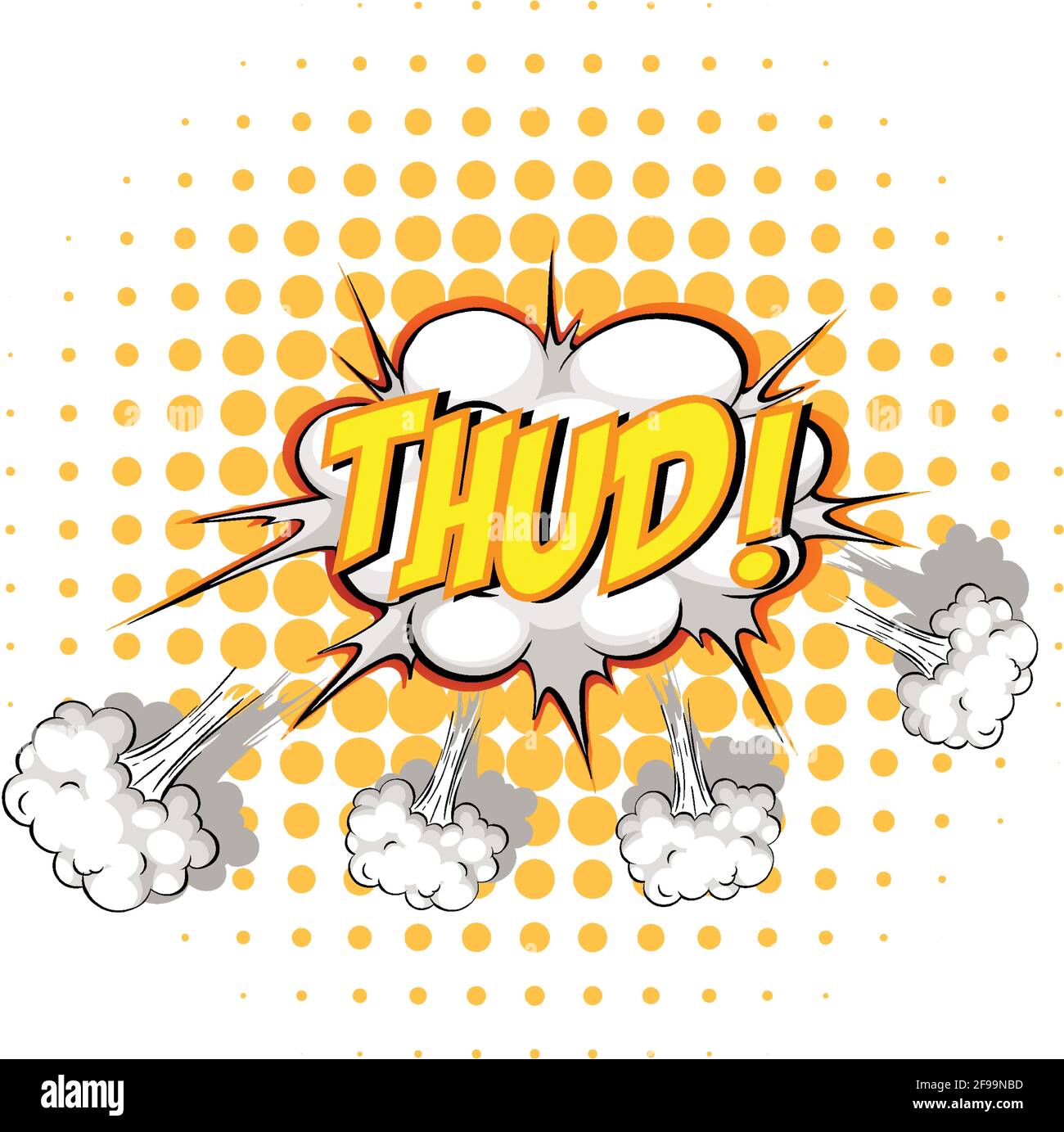 Comic speech bubble with thud text illustration Stock Vector Image ...