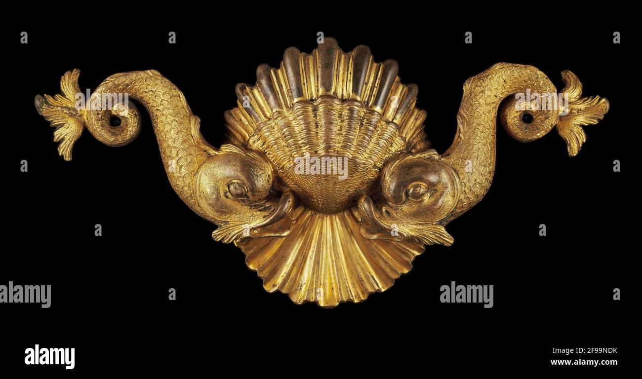 Appliqué in the Form of Paired Dolphins on a Scallop Shell, 16th ...