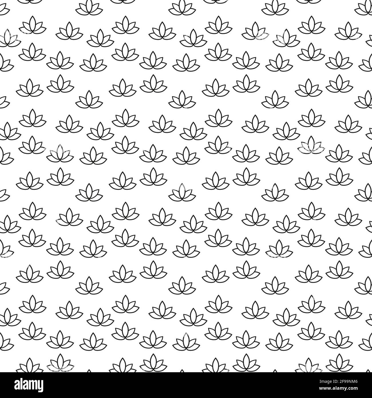 Lotus flower seamless pattern. Flowers with lace petals. Floral trellis ...